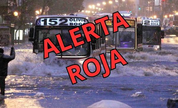 Hasta qué hora llueve: alerta roja por tormenta | El Destape