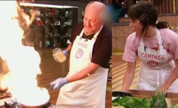 Daniel Araoz experimentó con fuego y Cande Vetrano le puso un freno: "No hagas eso" | El Destape