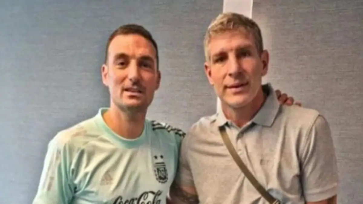 El emotivo momento de Lionel Scaloni con Martín Palermo en conferencia ...