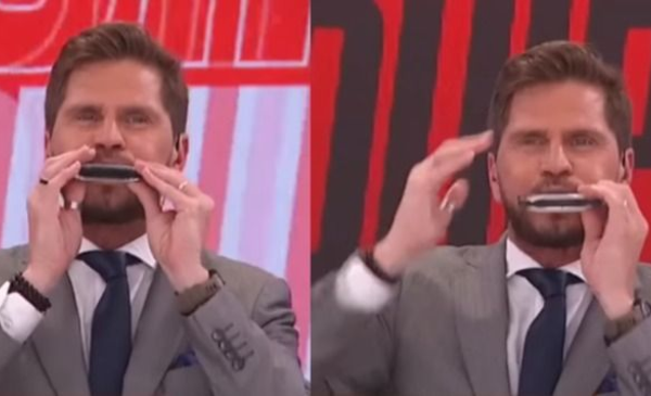 El Pollo Vignolo sorprendió en ESPN en vivo y tocó la armónica: El Pollo Vignolo sorprendió en ESPN en vivo y tocó la armónica: