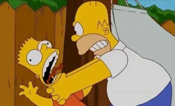 Los Simpson revelan por qué Homero no estrangula más a Bart y la ...